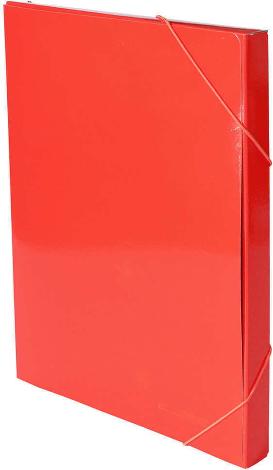 Salko Paper 2230 Plastic File Box with Rubber Band 25x3x33cm Red 2230 ...