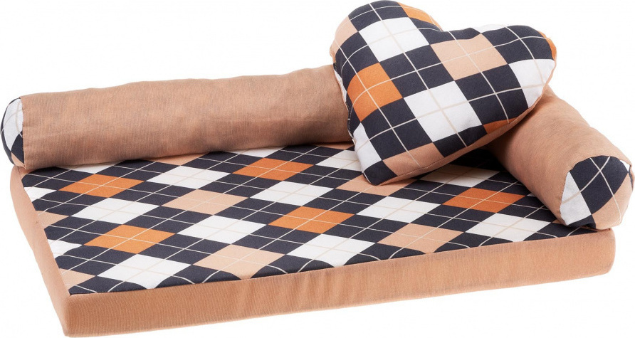 Ferplast Tommy Καναπές-Κρεβάτι Σκύλου Rombus Cotton Orange 65x40cm | Skroutz.gr