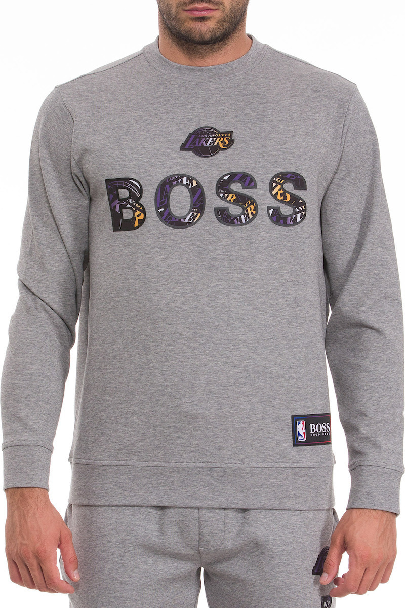 Hugo Boss X NBA Windmill 2 Los Angeles Lakers Ανδρικό Φούτερ Γκρι ...