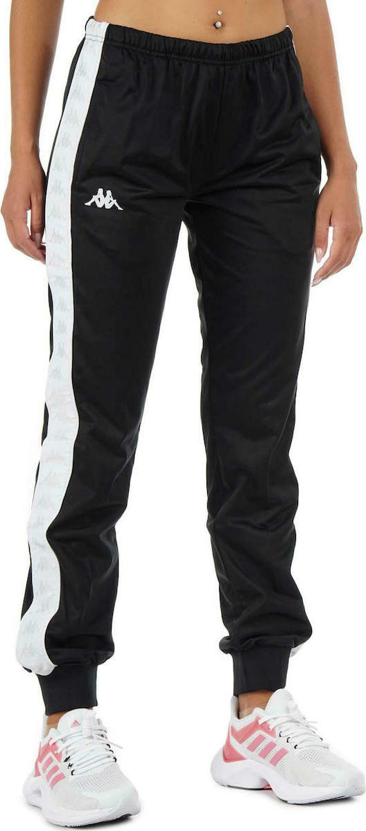 Kappa Banda Wrastoria Slim Παντελόνι Γυναικείας Φόρμας με Λάστιχο Μαύρο ...