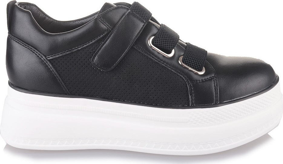 Famous Shoes Γυναικείο Flatform Sneaker Μαύρο HQ1476-BLACK | Skroutz.gr