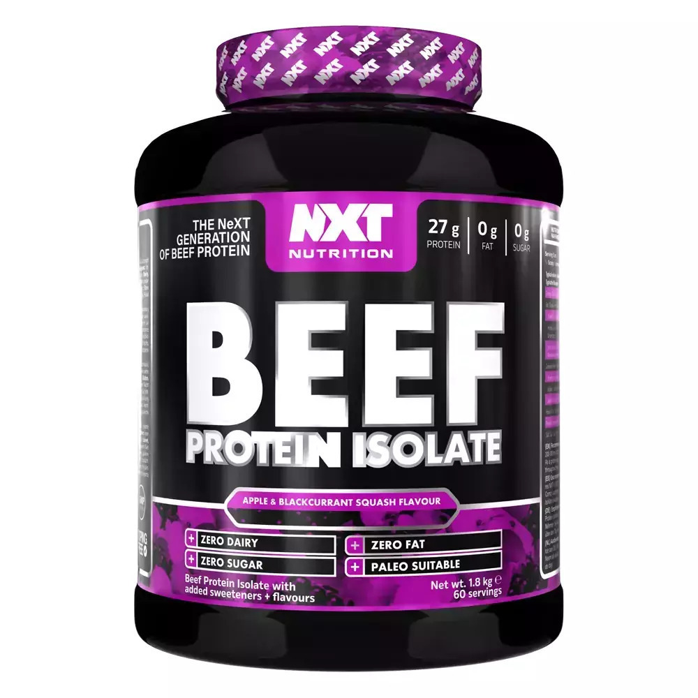 Nxt Nutrition Beef Protein Isolate 1800gr Apple Blackcurrant Squash ...