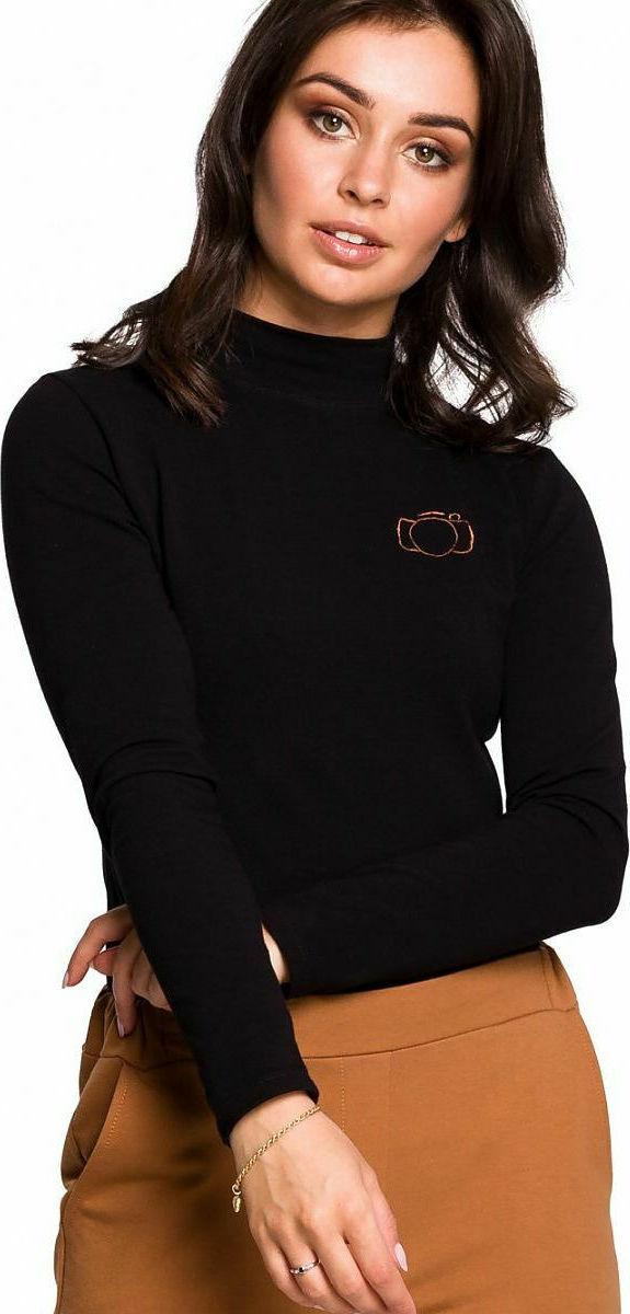 BeWear 134547 Μακρυμάνικο Γυναικείο Top Μαύρο | Skroutz.gr