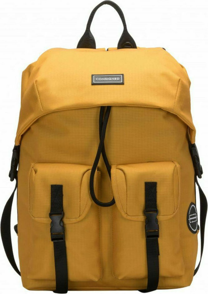 Consigned Orrice Flap Over Ανδρικό Υφασμάτινο Σακίδιο Πλάτης Κίτρινο ...