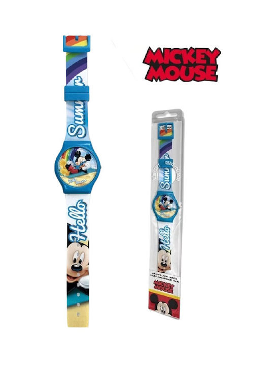 Kids Licensing Mickey Παιδικό Αναλογικό Ρολόι με Λουράκι από Καουτσούκ ...