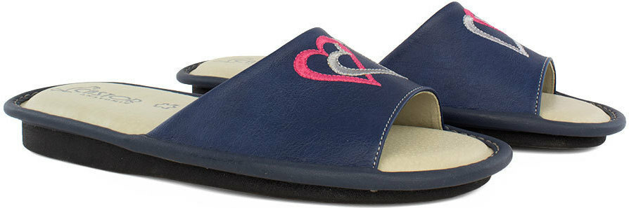 Castor Anatomic 5651 Δερμάτινα Γυναικεία Σανδάλια Ανατομικά σε Navy ...