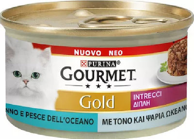 Purina Gourmet Gold Υγρή Τροφή για Ενήλικες Γάτες σε Κονσέρβα με Τόνο ...