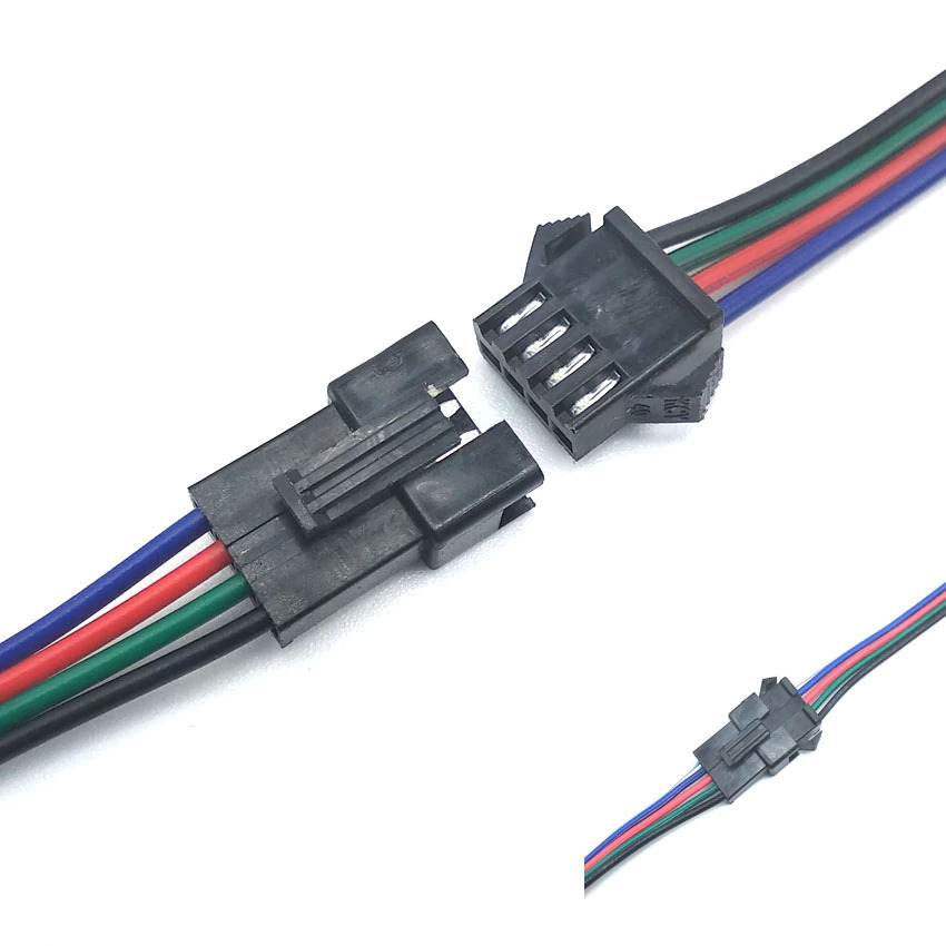 4-Pin JST SM 4P Female and Male Plug Connector with 15cm Cable for LED ...