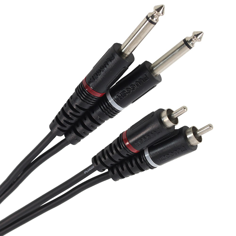 Plugger Cable 2x 6.3mm male - 2x RCA male 3m (PLUCABBRM0JMM3M00EAS ...