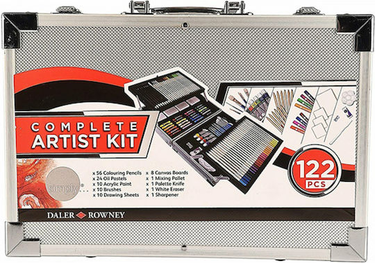 Daler Rowney Complete Artist Kit Σετ Ζωγραφικής σε Βαλιτσάκι 122τμχ | Skroutz.gr
