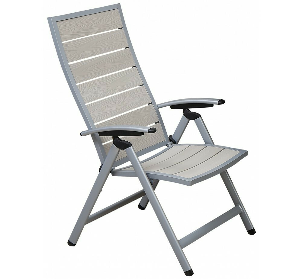 Πολυθρόνα Εξωτερικού Χώρου Αλουμινίου Ferrara II Λευκό / Γκρι AV-21926 ...