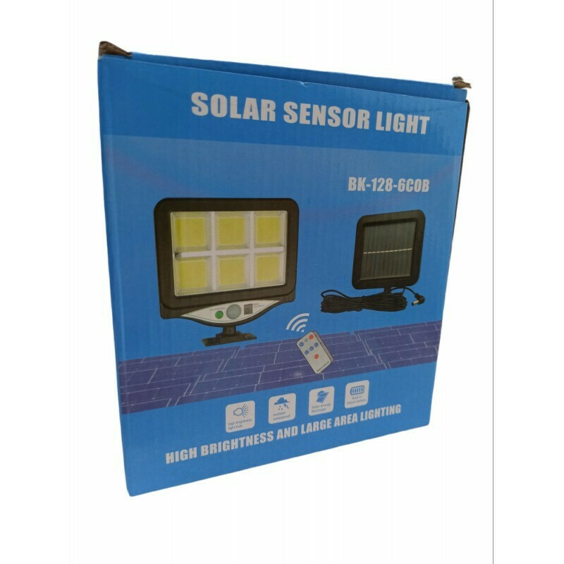 Solar LED Flutlicht mit Bewegungssensor und Fernbedienung RZ-COB-128 ...
