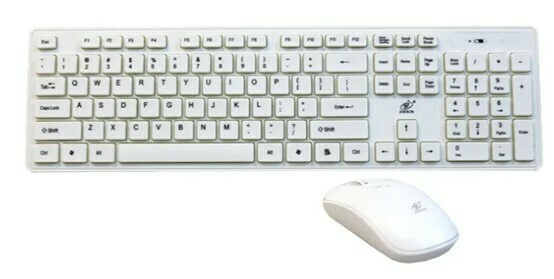 Jiexin Jiexin JX-K90 Wireless Keyboard & Mouse Set with US Layout White ...