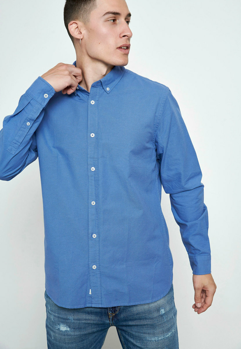 Funky Buddha FBMS003-04405 Ανδρικό Πουκάμισο με Κανονική Γραμμή ...