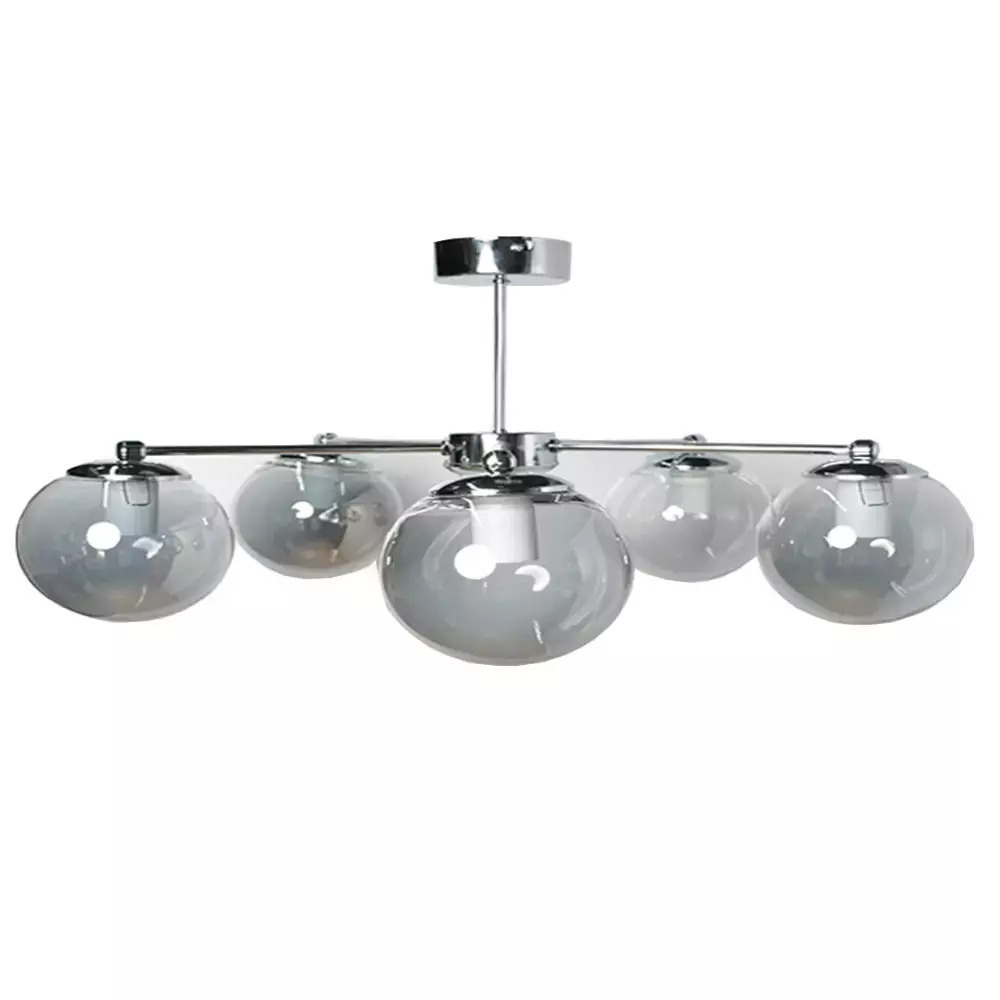 Πλαφονιέρα Οροφής 65εκ. Γκρι με Ντουί E27 005-5ch | Skroutz.gr