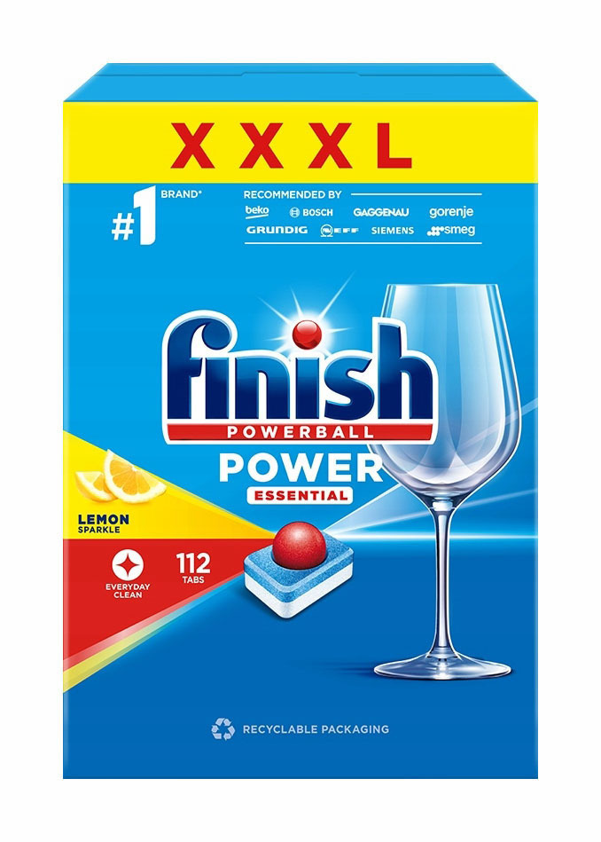 Finish Power Essential 112 Κάψουλες Πλυντηρίου Πιάτων με Άρωμα Λεμόνι ...
