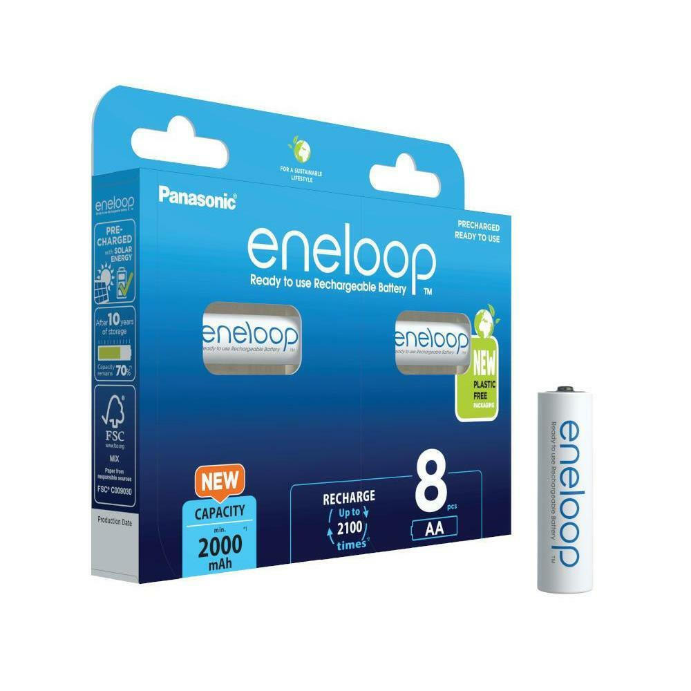Panasonic Eneloop Επαναφορτιζόμενες Μπαταρίες AA Ni-MH 2000mAh 8τμχ ...