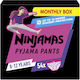 Pampers Πάνες Βρακάκι Ninjamas Girl Monthly Pack για 27-43kg 54τμχ ...