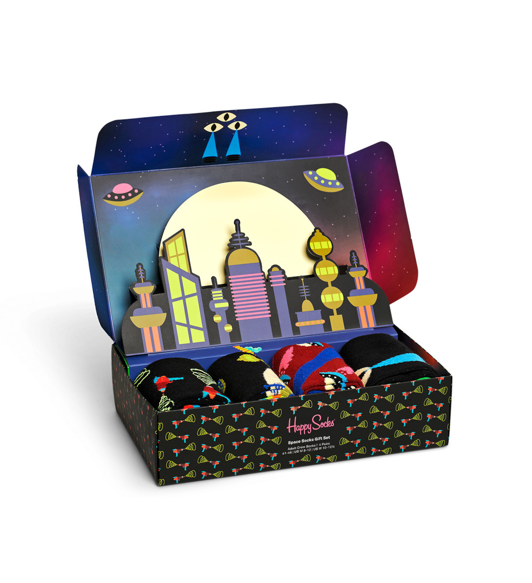 Happy Socks Pack Space Gift Set Ανδρικές Κάλτσες Πολύχρωμες 4Pack ...