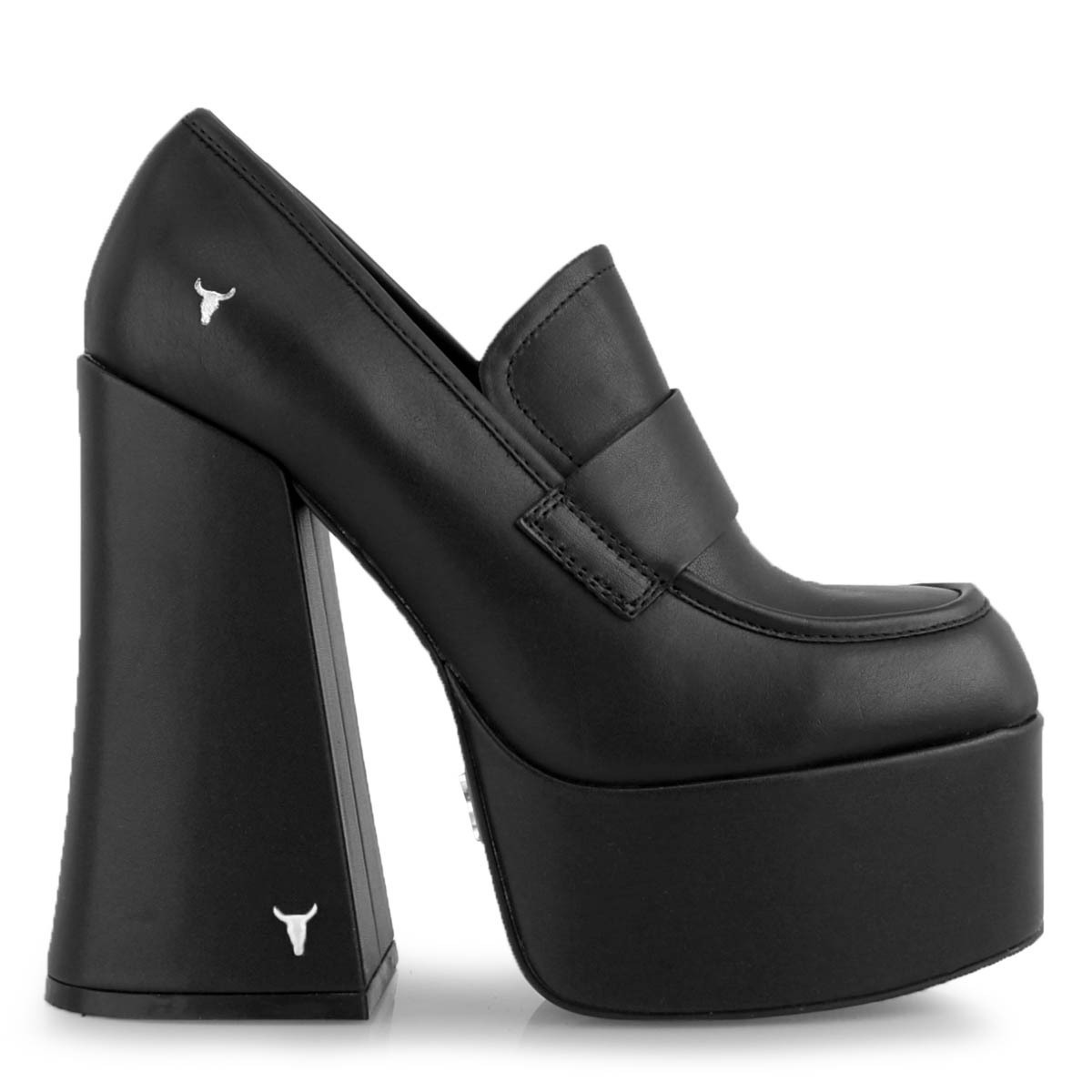 Windsor Smith 0112000694 Δερμάτινες Γόβες με Λουράκι & Χοντρό Ψηλό ...