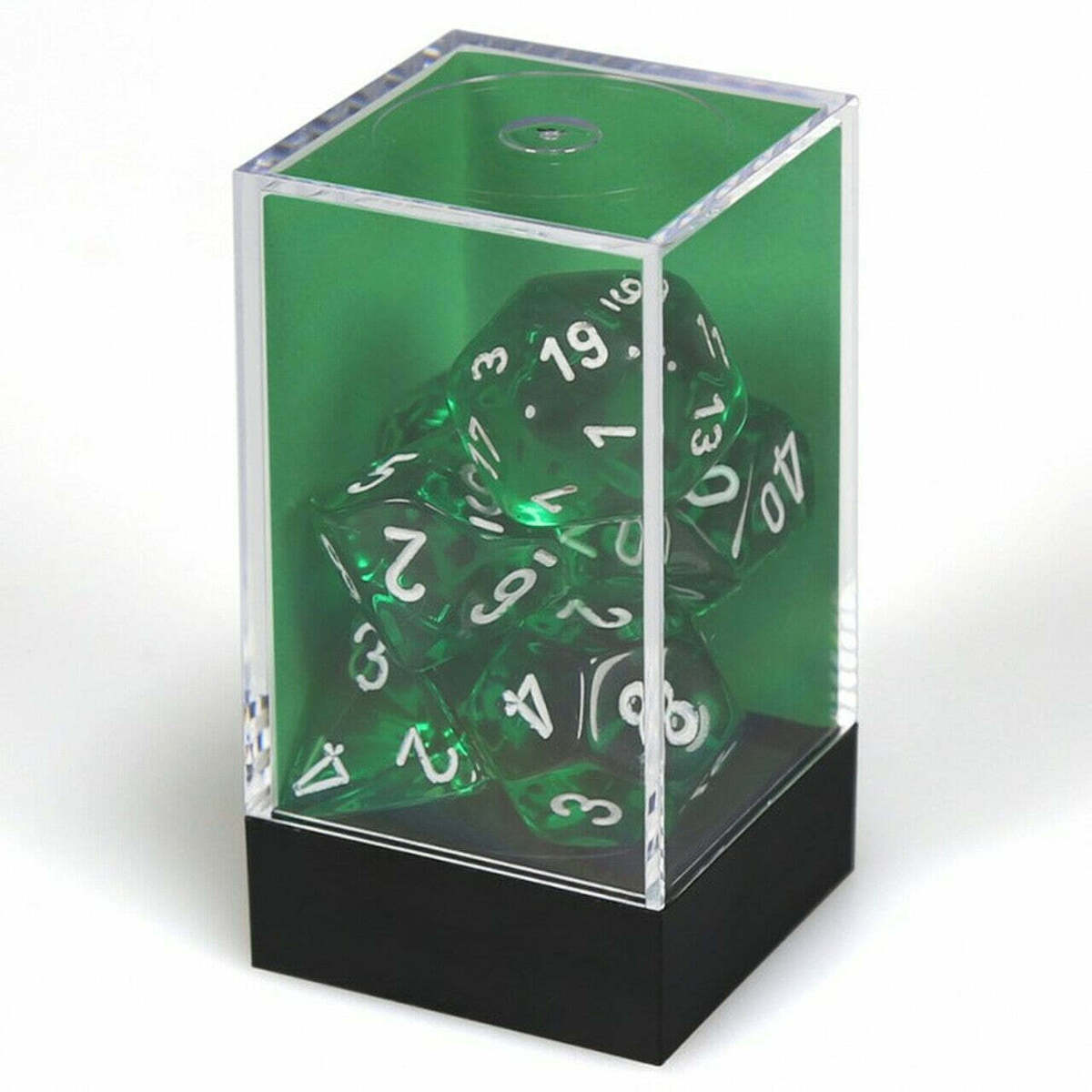 Chessex Translucent Polyhedral 7-Die Set Dice Green/White 7τμχ | Skroutz.gr