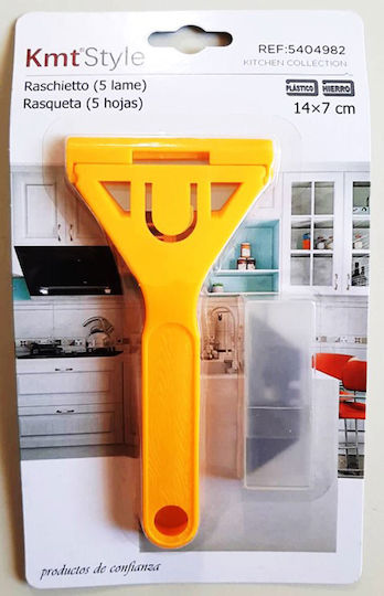KMT Style Răzuitor Plăci de gătit ceramice cu 5 lame 7x14cm Galben 1buc ...
