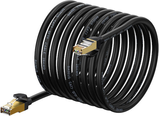 Baseus U/UTP Cat.7 Καλώδιο Δικτύου Ethernet 15m Μαύρο (WKJS010801 ...
