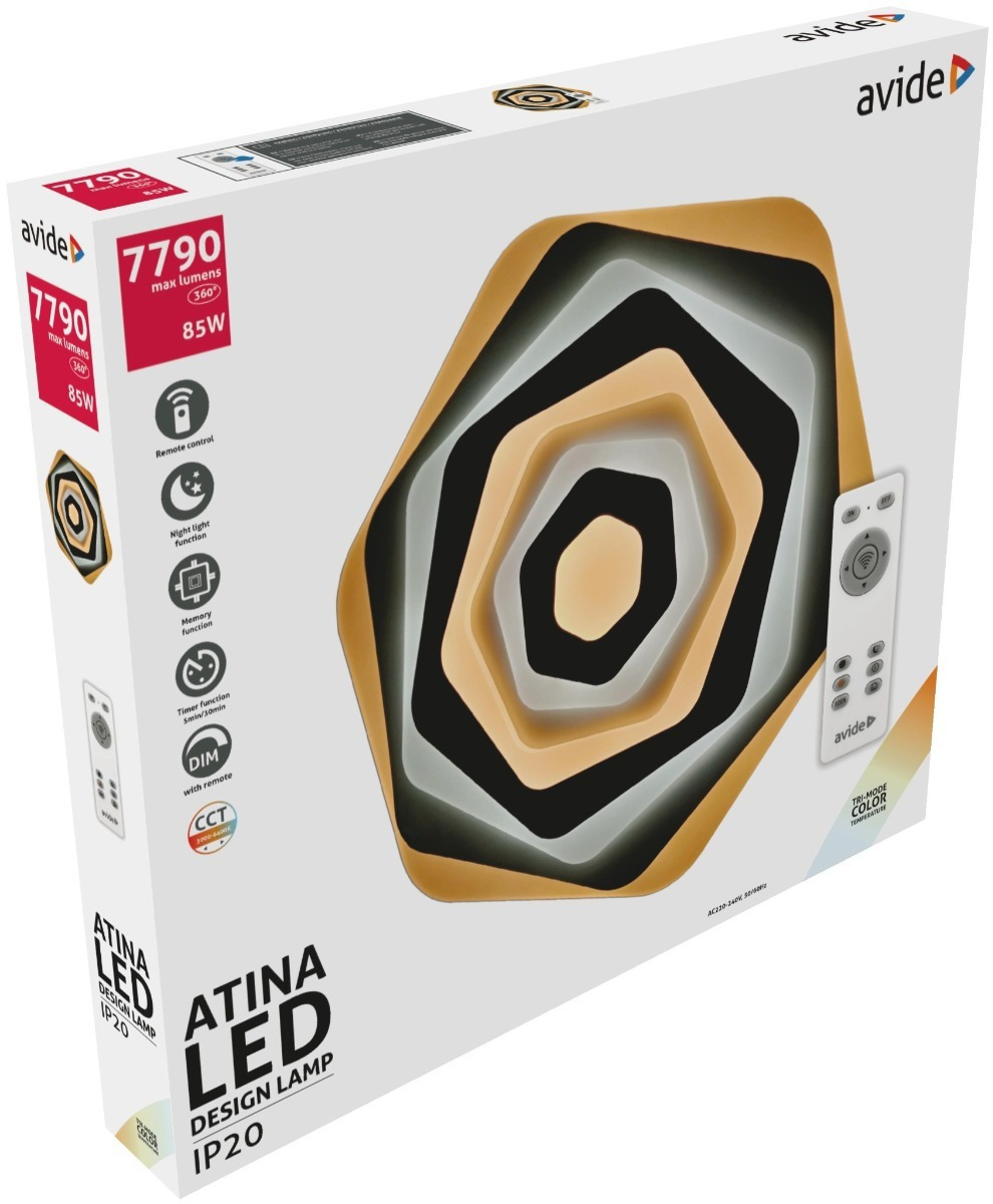 Avide ADO3S-ATN-2.4G Μοντέρνα Πλαστική Πλαφονιέρα Οροφής με ...