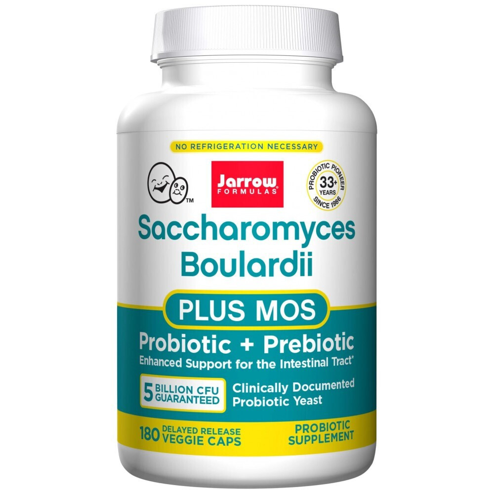 Jarrow Formulas Saccharomyces Boulardii Plus Mos με Προβιοτικά και Πρεβιοτικά 5 Billion Cfu 180