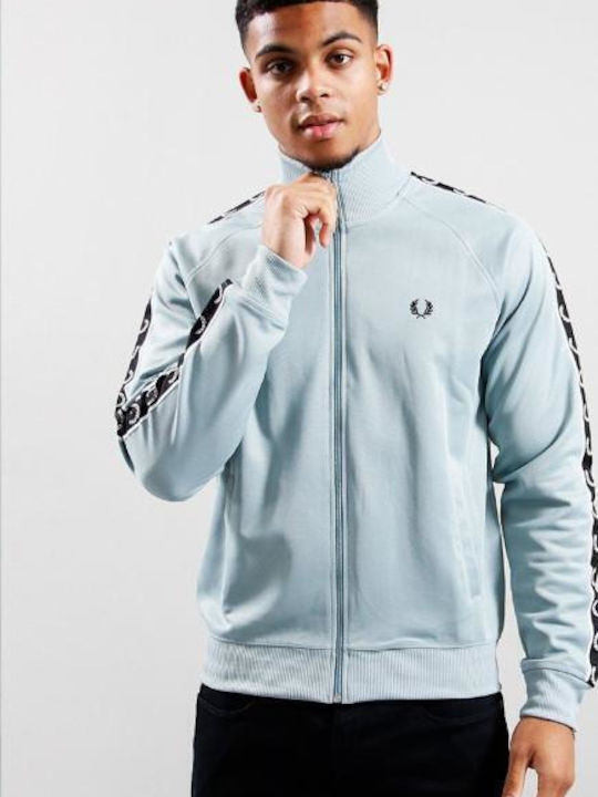 Fred Perry Ανδρική Φούτερ Ζακέτα με Τσέπες Silver Blue J4621-670 ...