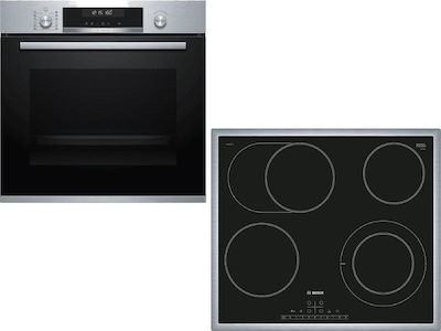 Bosch HBA578BS0 + PKN645FP1E Φούρνος άνω Πάγκου 71lt με Κεραμικές ...