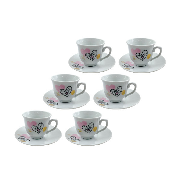 AGC Σετ Φλιτζάνια Tσαγιού Κεραμικά Πολύχρωμα 90ml 00201102 6τμχ | Skroutz.gr