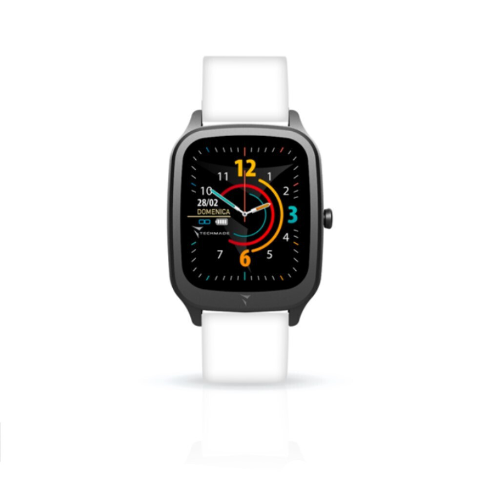 Techmade Vision Smartwatch με Παλμογράφο (Black White) | Skroutz.gr