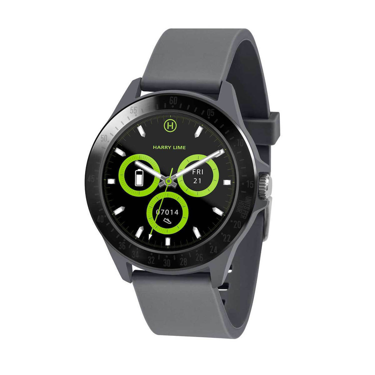 Harry Lime Aluminium 44mm Smartwatch mit Pulsmesser (Black / Grey ...