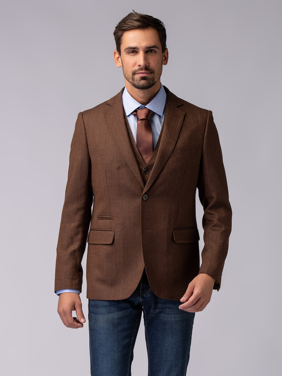 Beneto Maretti Χειμερινό Ανδρικό Σακάκι Καφέ CT-RM402160-1 | Skroutz.gr