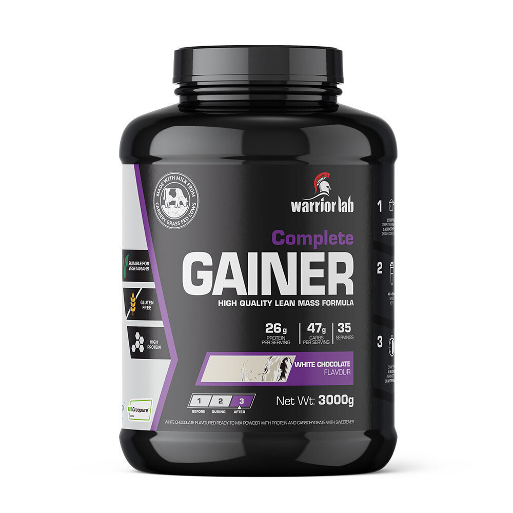 Warrior Lab Complete Gainer Lean Mass Formula Protein Gluten Free White ...