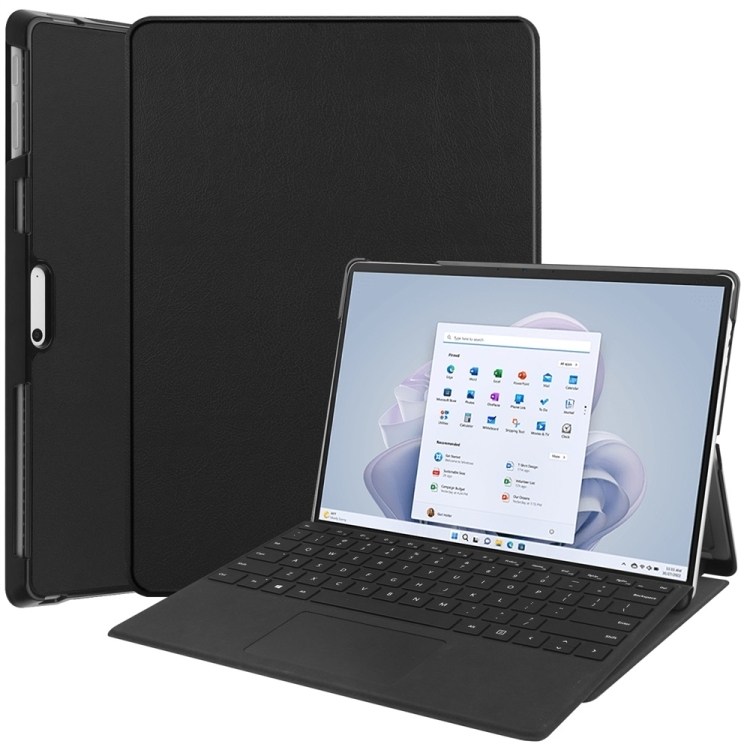 3-Fold Flip Cover Δερματίνης Μαύρο (Microsoft Surface Pro 9) | Skroutz.gr