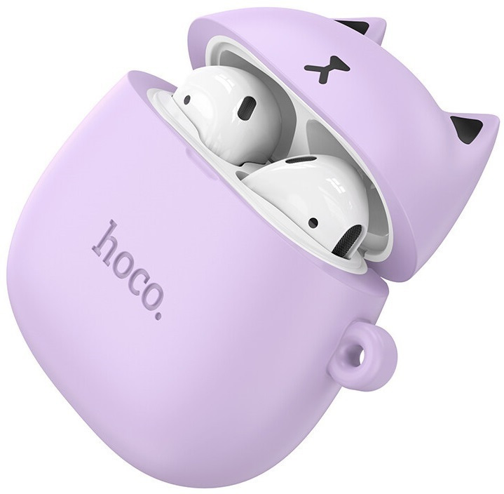 Hoco EW45 In-ear Bluetooth Handsfree Ακουστικά με Θήκη Φόρτισης Lilac ...