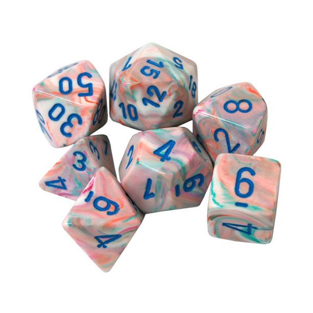 Chessex Festive Mini Polyhedral Dice Pop Artblue 7τμχ Skroutzgr