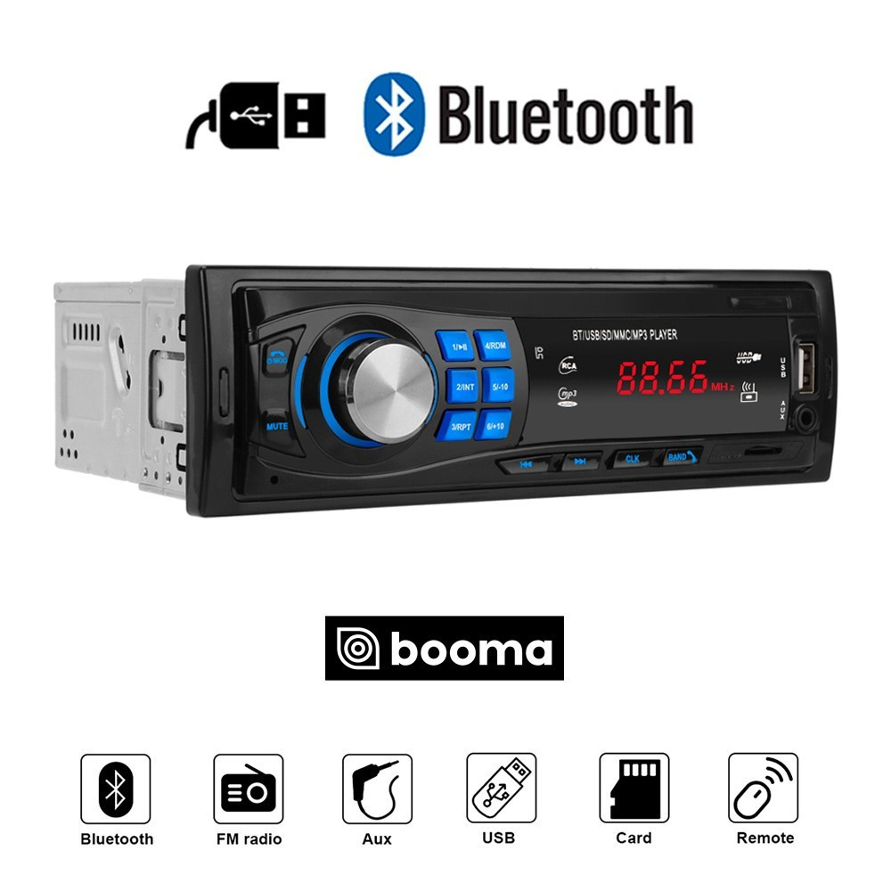 Booma Ραδιόφωνο Ηχοσύστημα Αυτοκινήτου Universal 1DIN (Bluetooth/USB ...