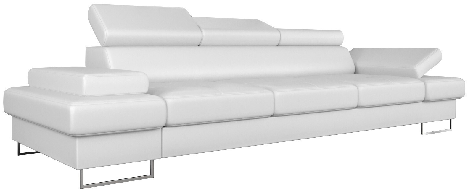 Gelito Τριθέσιος Καναπές Γνήσιο Δέρμα Λευκός 305x97x95εκ. 162528849 ...