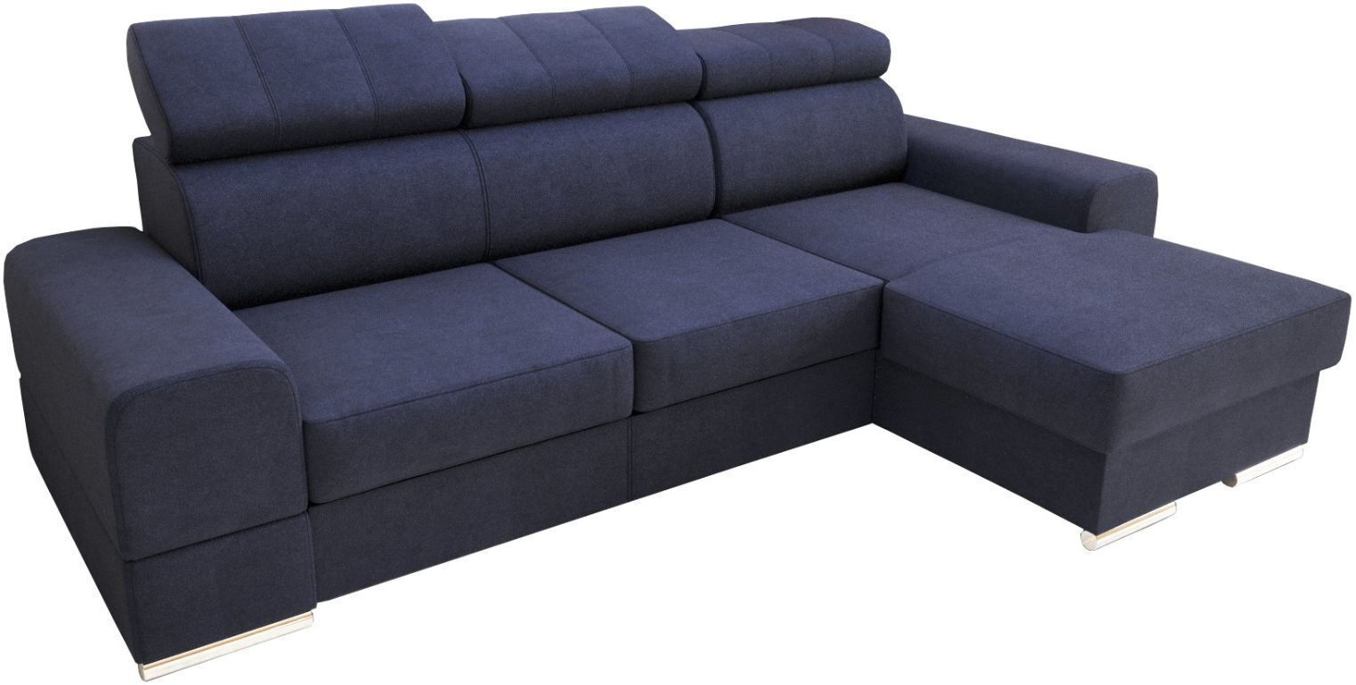 Dren Mini Γωνιακός Καναπές Κρεβάτι με Δεξιά Γωνία Μπλε Raf 260x160εκ ...