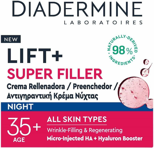 Diadermine Lift+ Super Filler Αντιγηραντική Κρέμα Προσώπου Νυκτός με ...