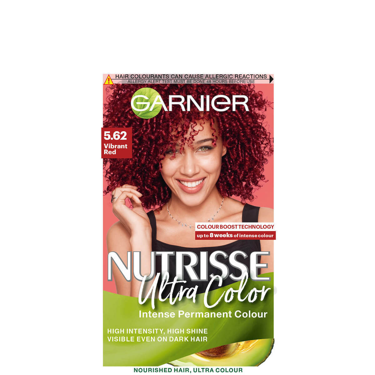 Garnier Nutrisse Ultra Colour Permanent Hair Dye 5.62 Ultra Vibrant Red ...