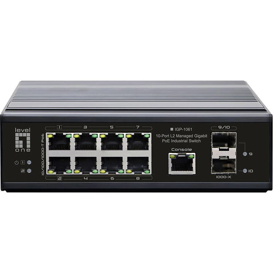 Level One IGP-1061 Managed L2 PoE++ Switch με 8 Θύρες Ethernet και 2 ...