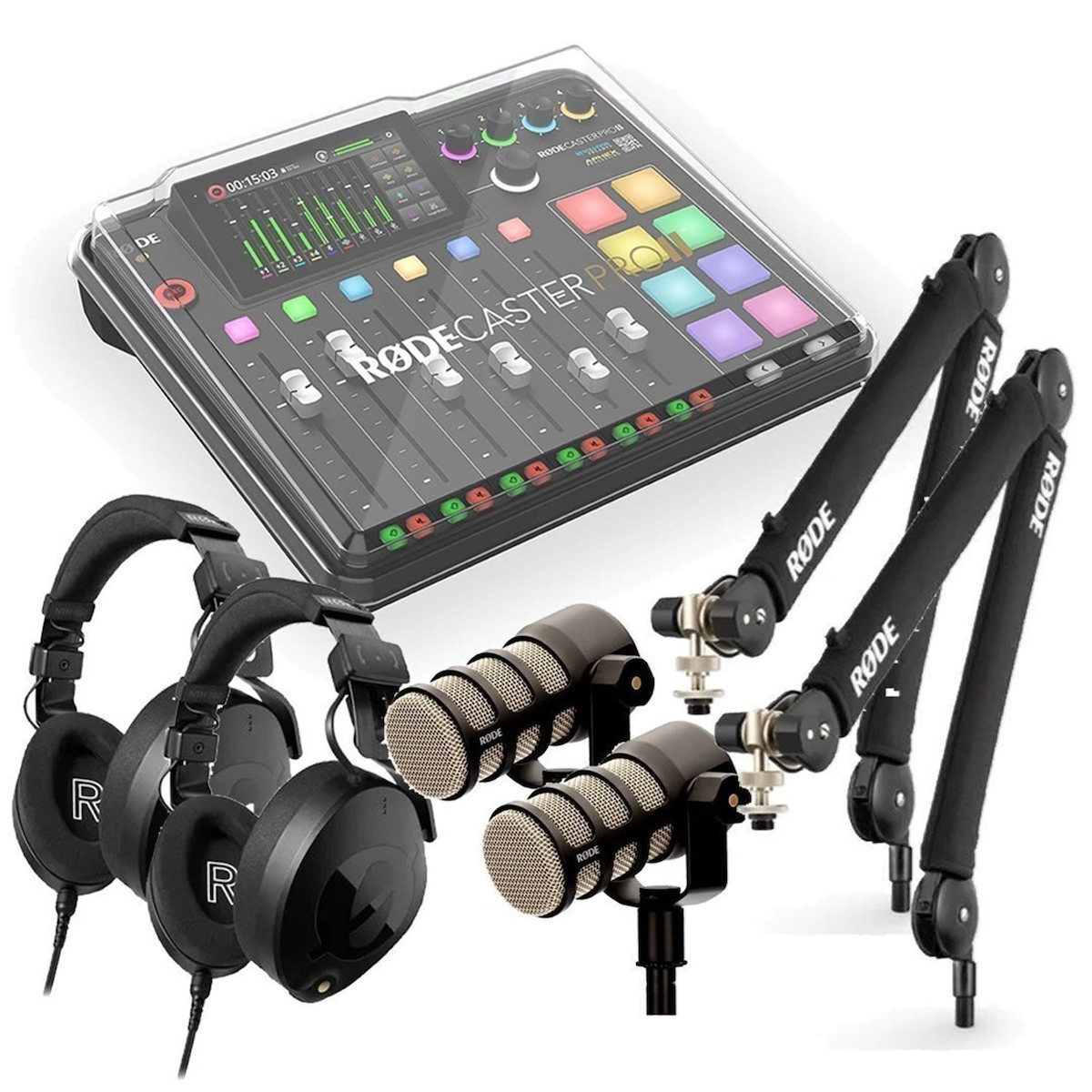 Rode Rodecaster Pro II 2-Person Bundle Analog Console 4 Channel ...
