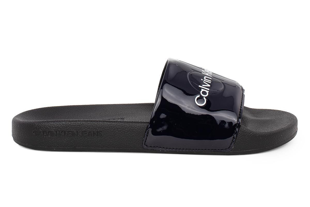 Calvin Klein Slides Metallic Black YW0YW00638-0ZY | Skroutz.gr