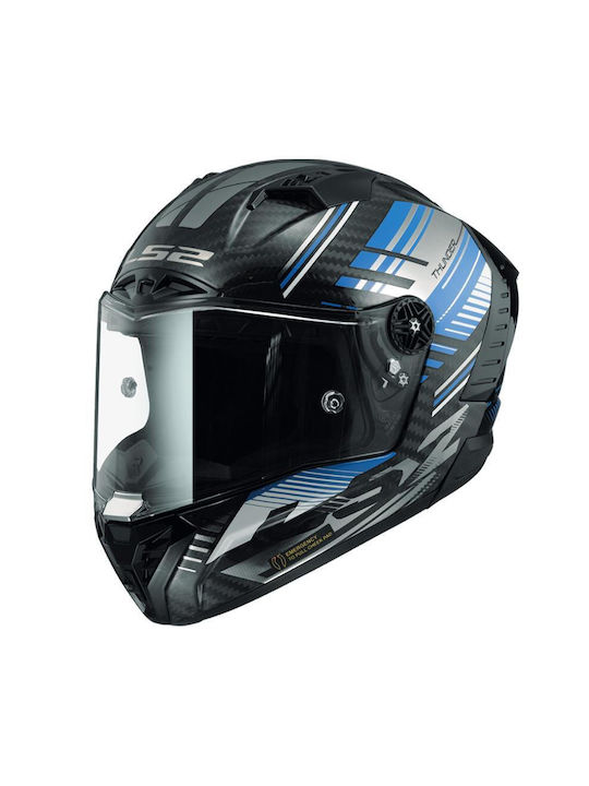 LS2 FF805 Thunder Carbon Volt Black Blue Κράνος Μηχανής Full Face ECE ...