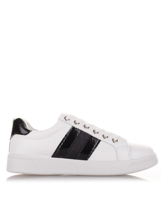 Famous Shoes Γυναικεία Sneakers Λευκά OX2539-WHITE/BLACK | Skroutz.gr