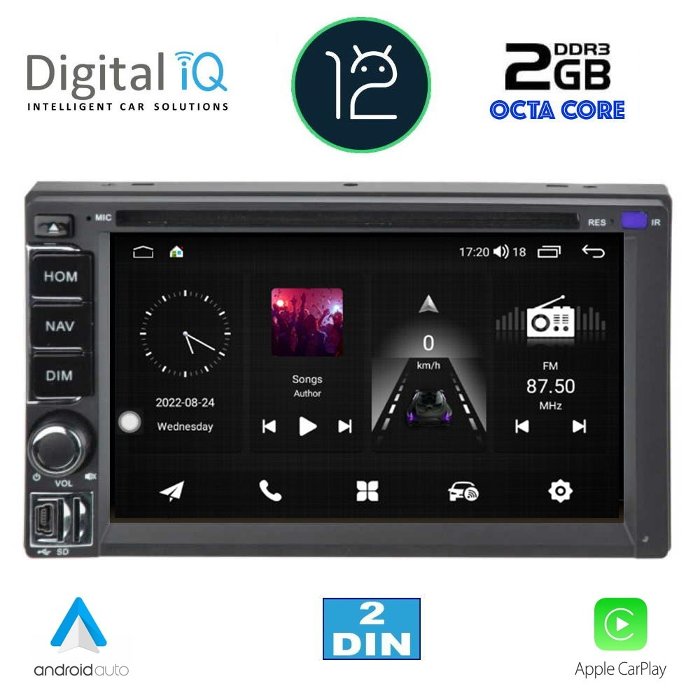 Digital IQ Ηχοσύστημα Αυτοκινήτου Universal 2DIN (Bluetooth/USB/WiFi ...